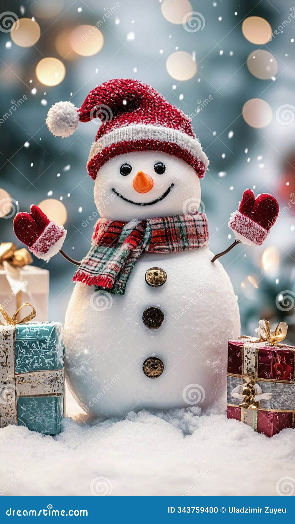 Snowman Christmas Background Stock Photo - Image of cute, merry: 343759400