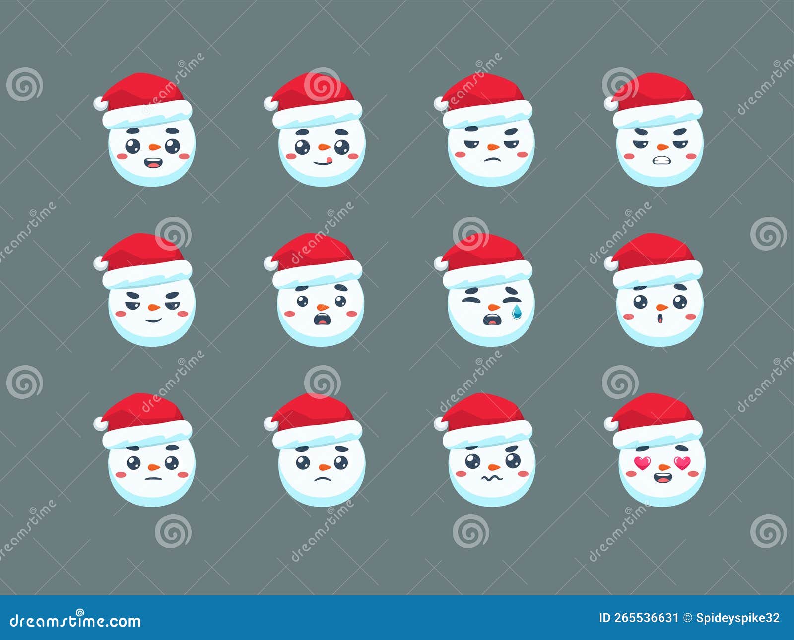 Snowman Emoticon, Emoji, Smiley. Vector Illustration. | CartoonDealer ...