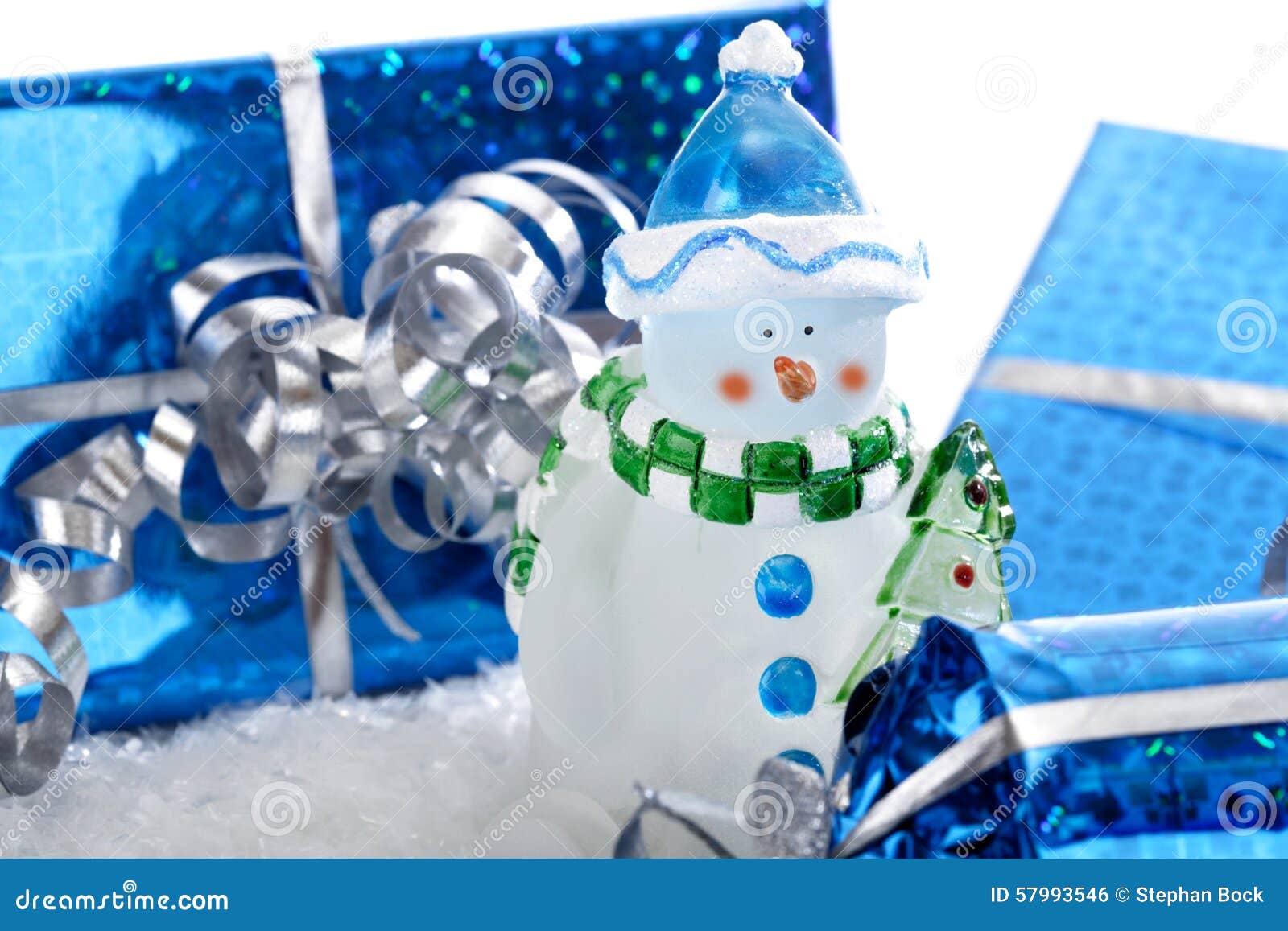 Snowman with Christmas Presents Stock Photo - Image of christmas, xmas ...