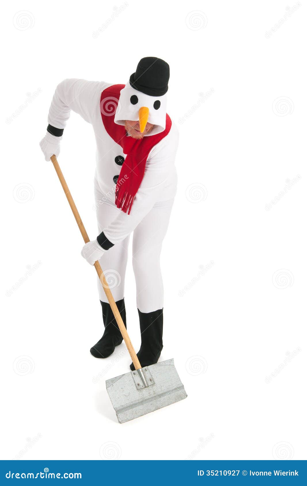 Snowman Cleaning the Street Stock Image - Image of snow, moving: 35210927
