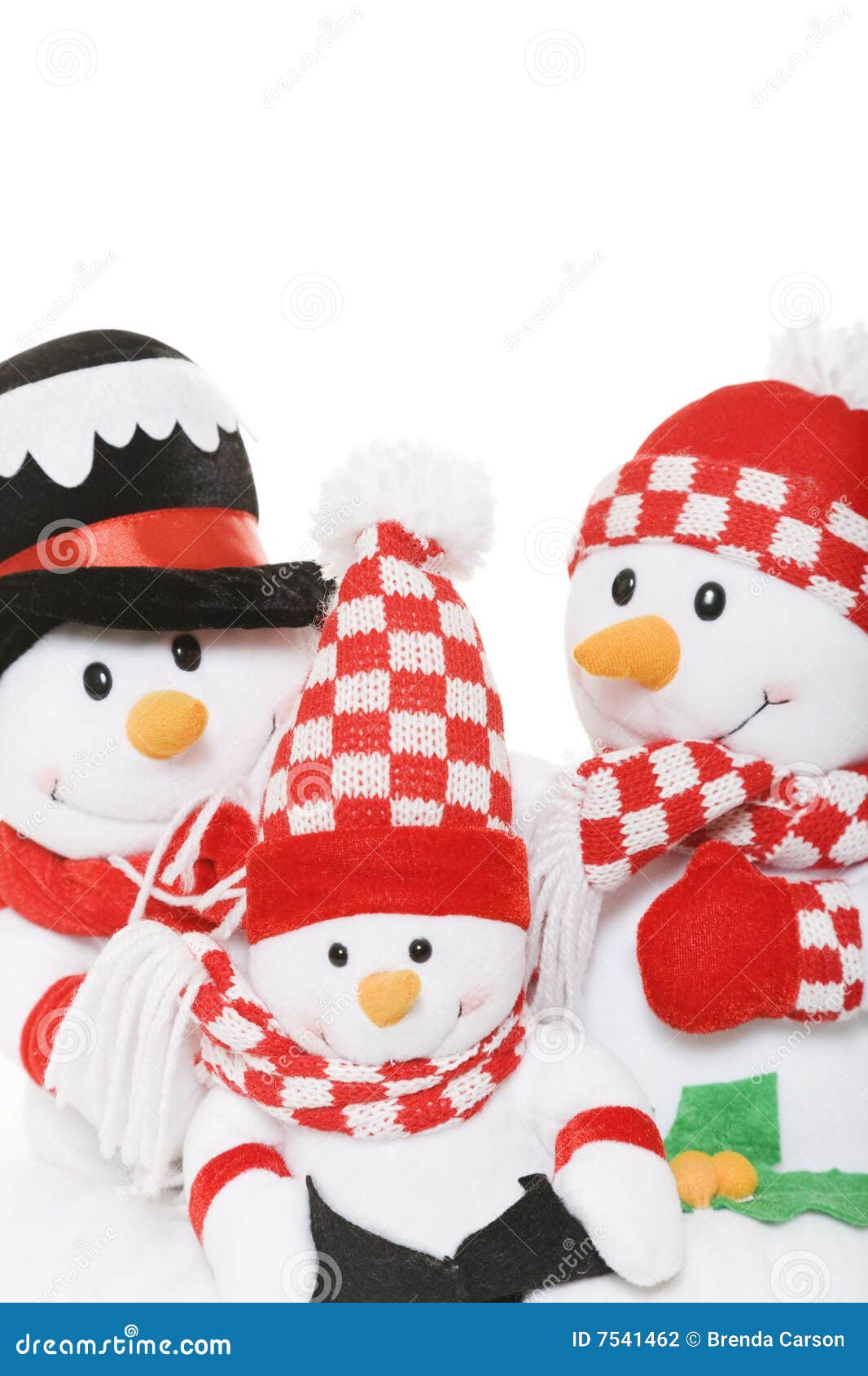 Snowman Family Christmas stock photo. Image of father - 7541462
