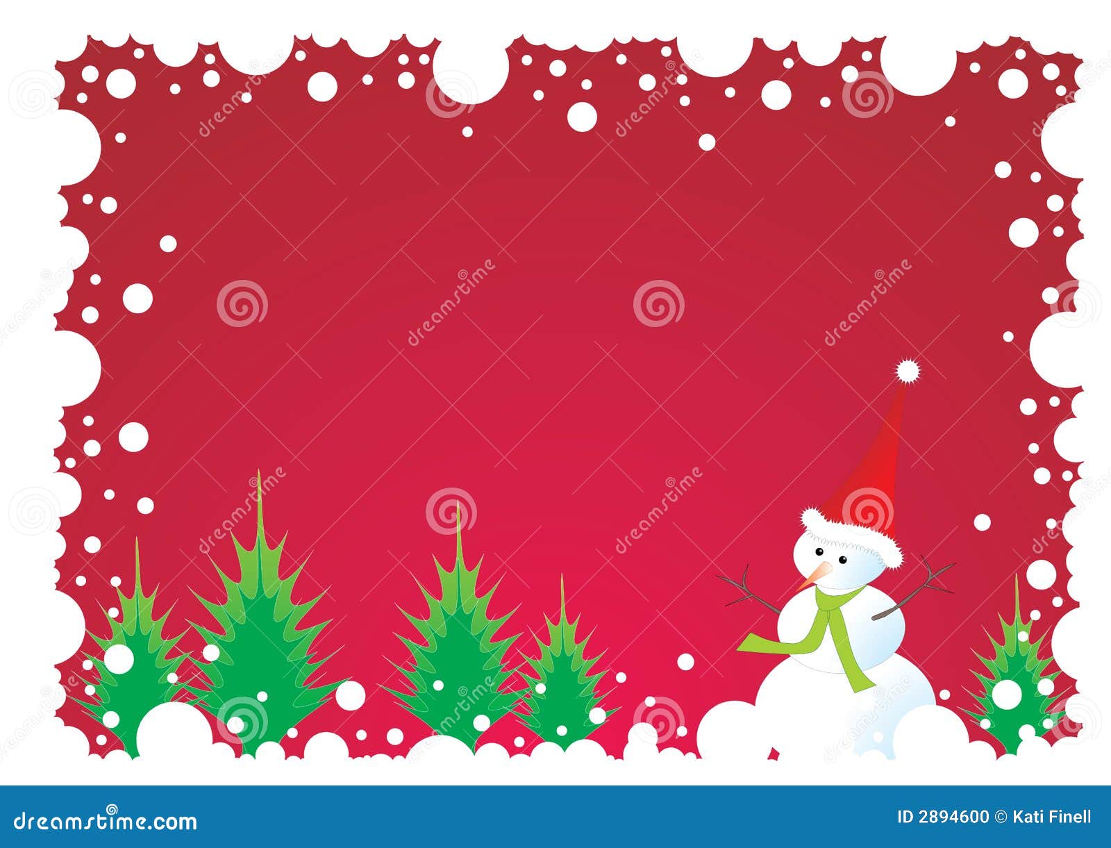 Snowman frame stock vector. Illustration of snow, christmas - 2894600