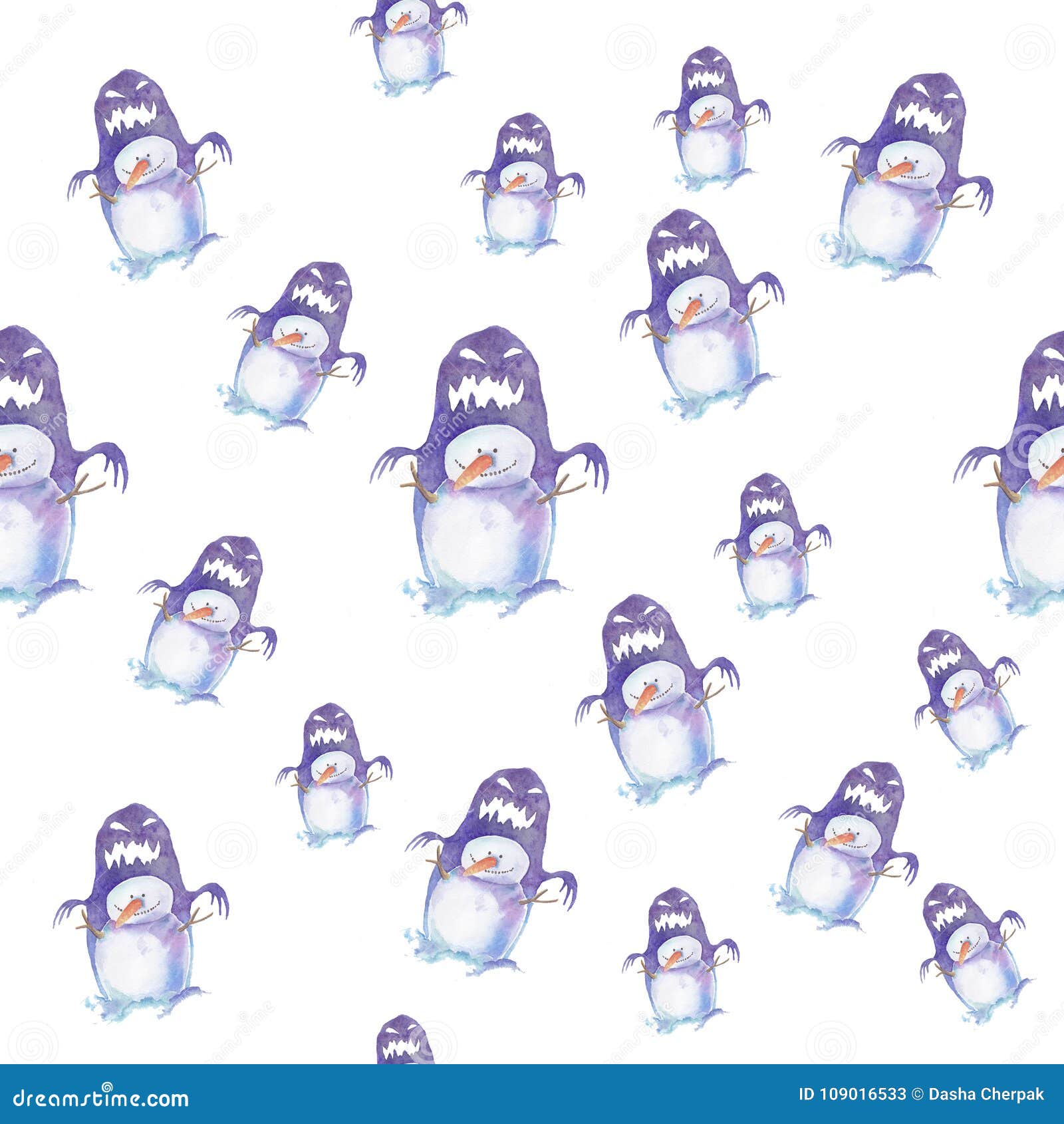 Snowman Ghost Horror Pattern Stock Illustration - Illustration of ...