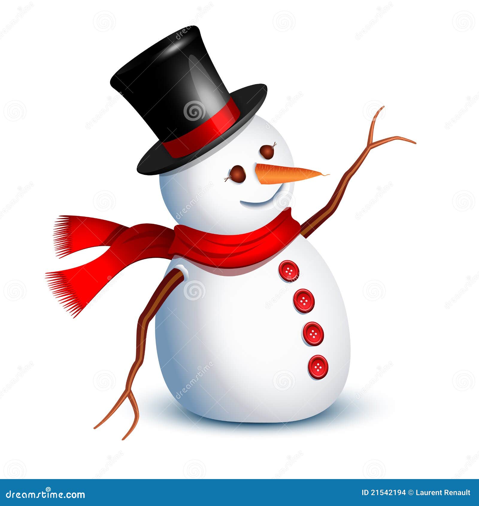 Snowman greeting stock vector. Illustration of snowman - 21542194