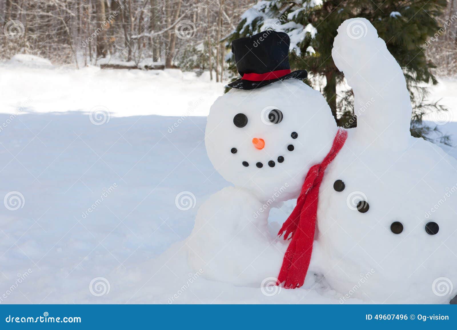 Snowman stock photo. Image of lying, frozen, happiness - 49607496