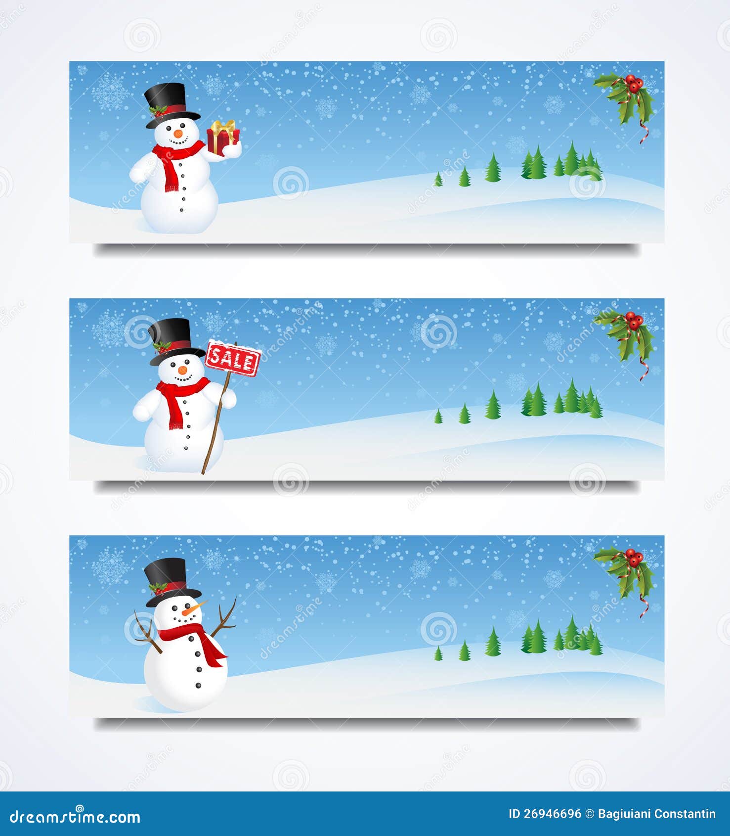 Snowman Header stock vector. Illustration of abstract - 26946696