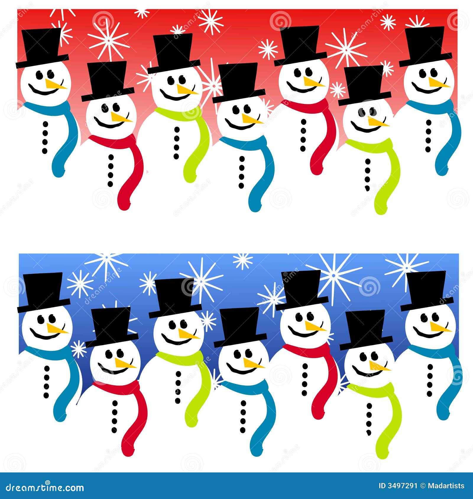 Snowman Header Backgrounds stock vector. Illustration of characters ...