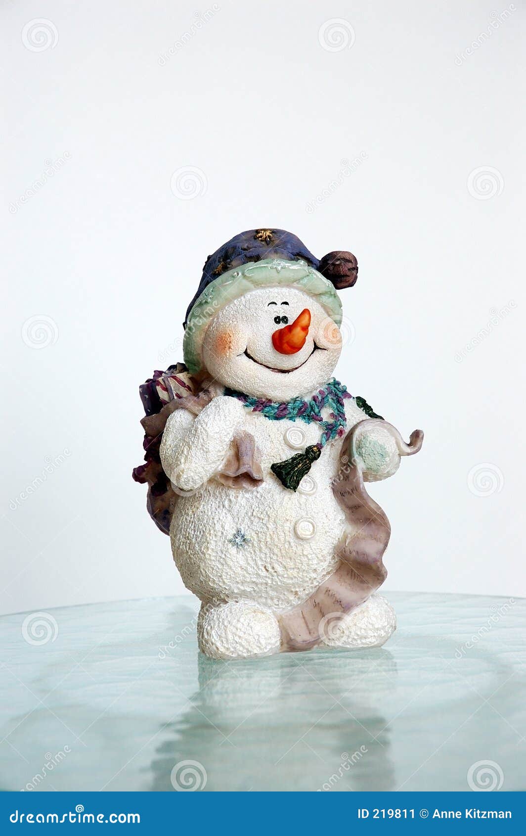 Snowman on Ice stock image. Image of presents, smile, cold - 219811