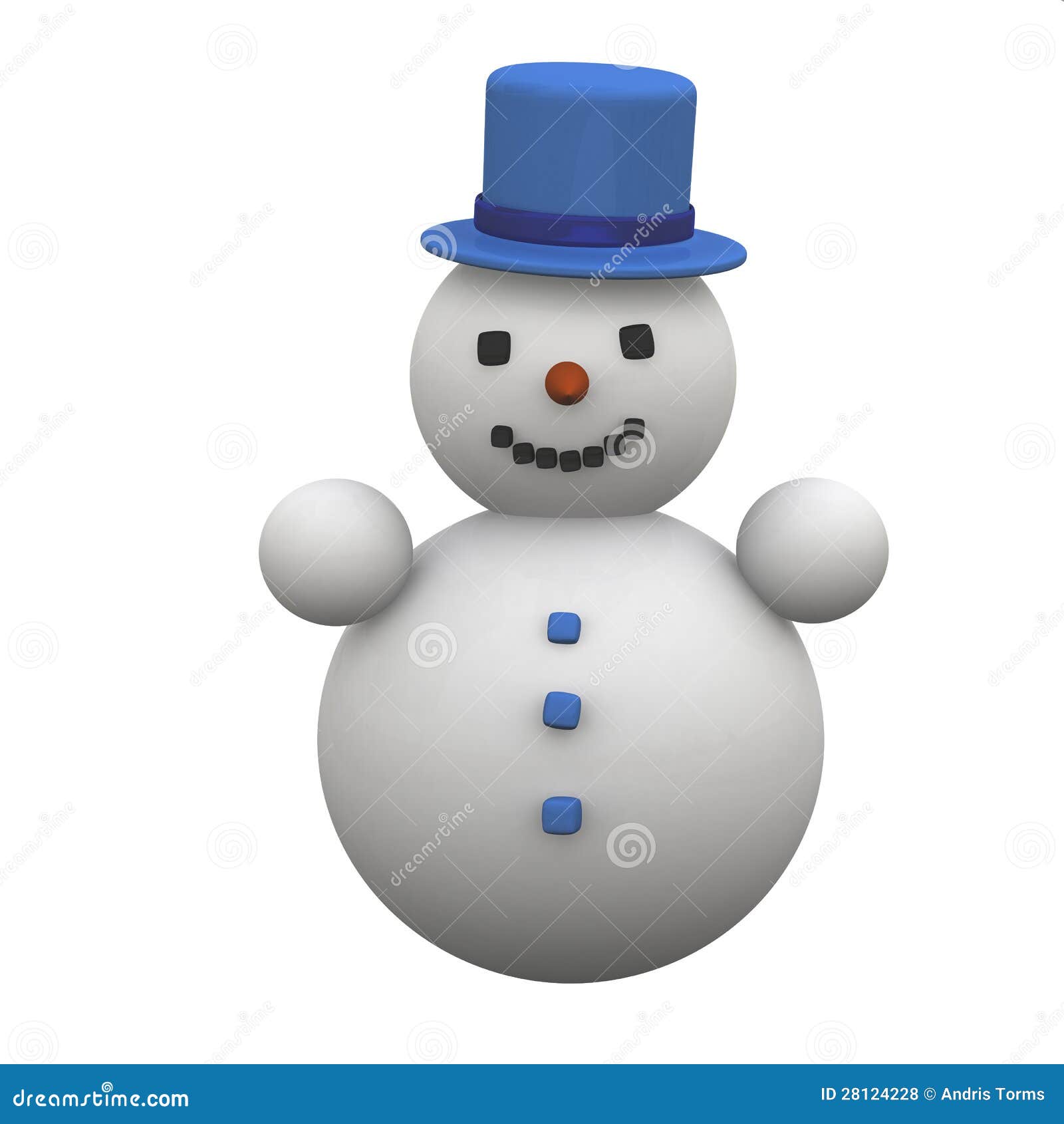 Snowman icon 3d stock illustration. Illustration of broom - 28124228