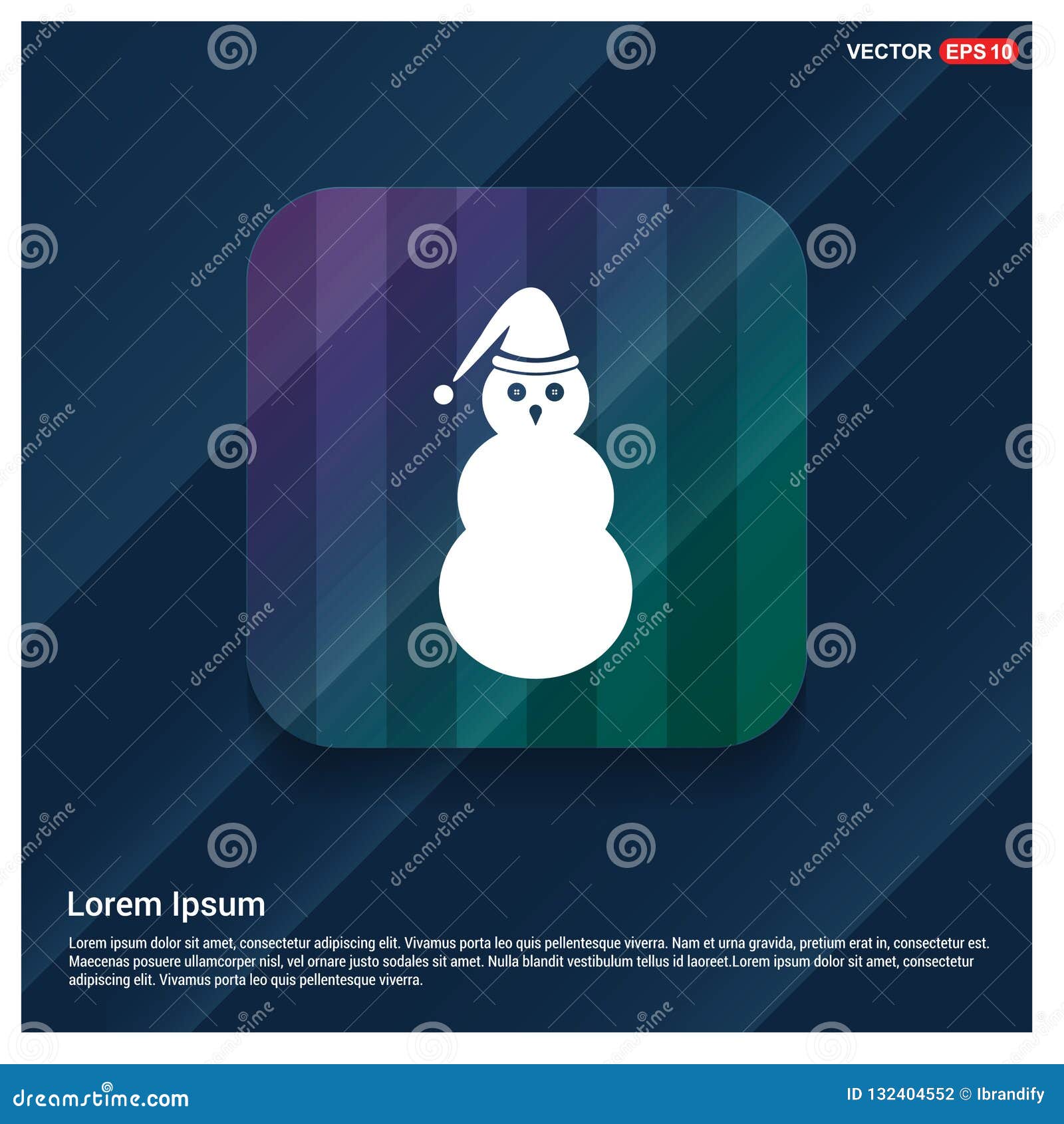Snowman Icon stock vector. Illustration of celebration - 132404552