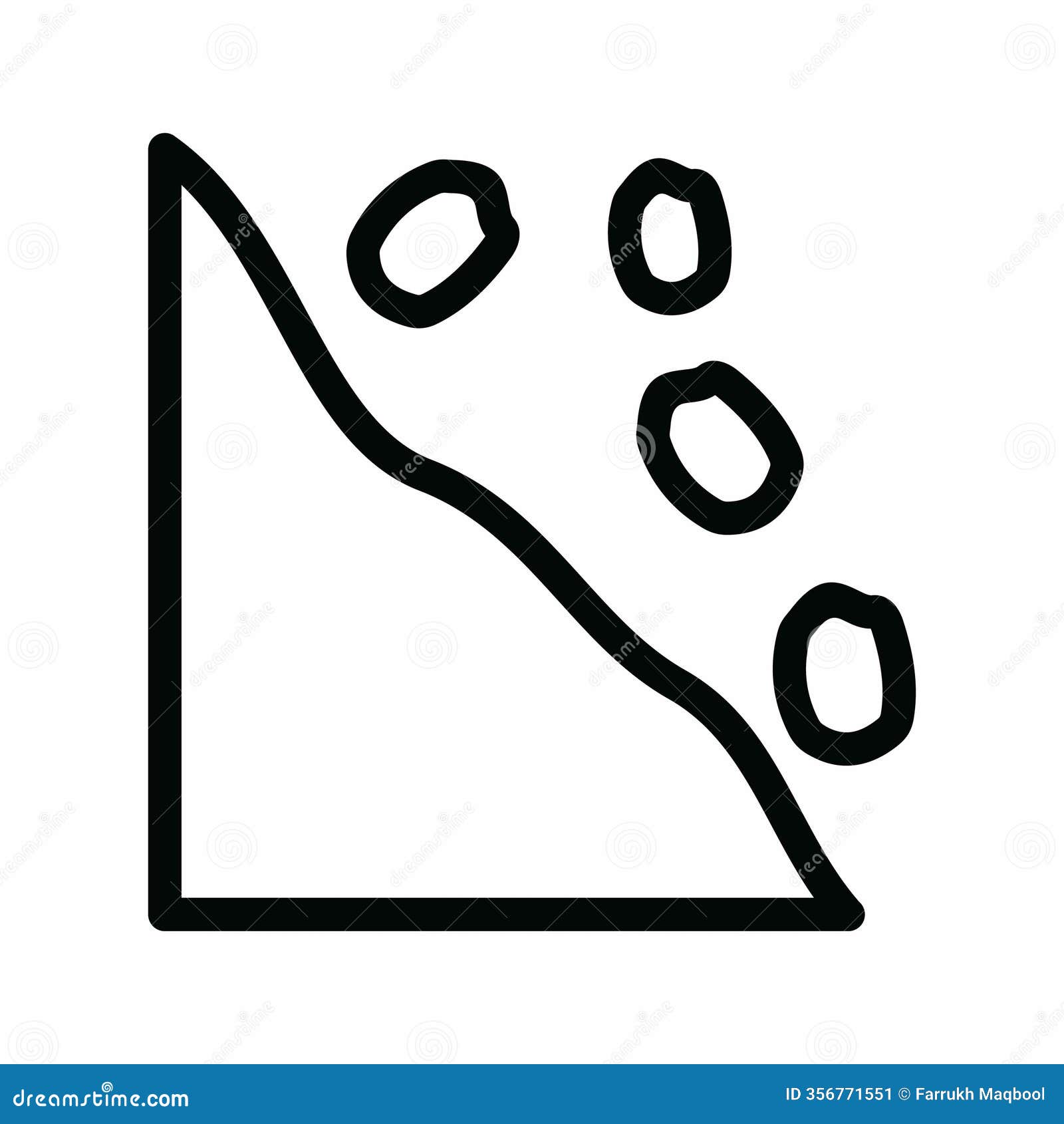 Snowslide Icon Vector | CartoonDealer.com #356706320