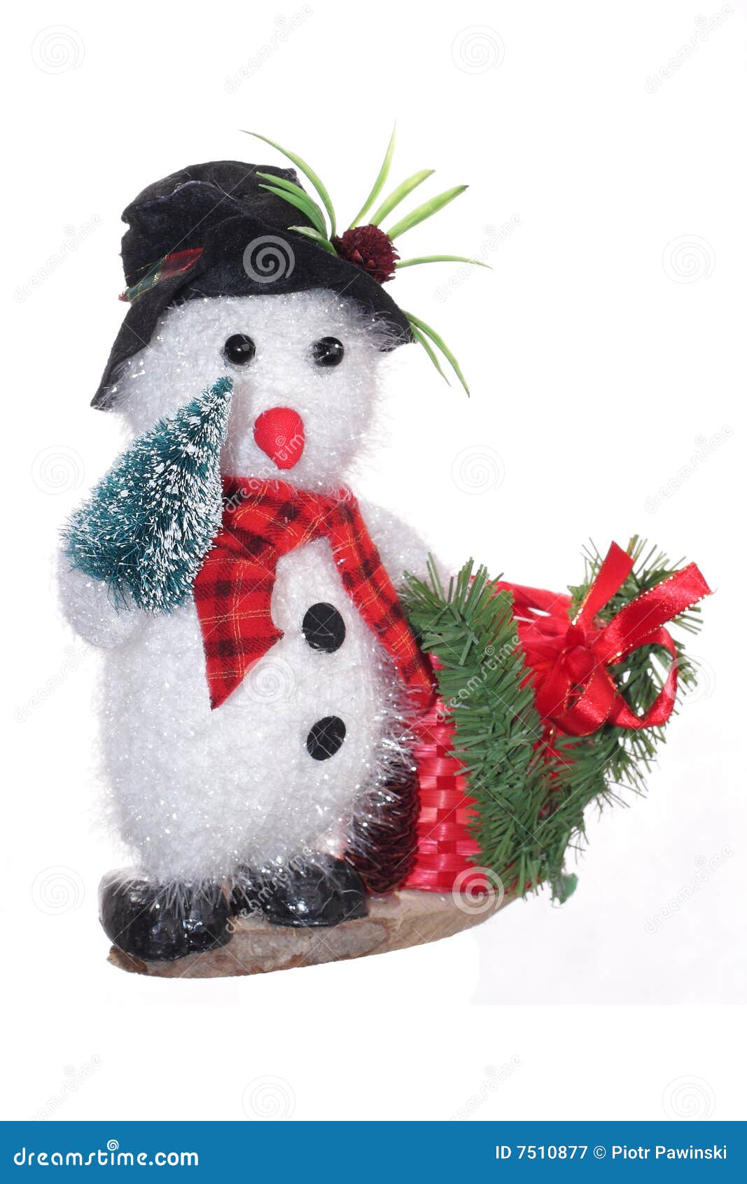 Snowman isolated on white stock image. Image of closeup - 7510877