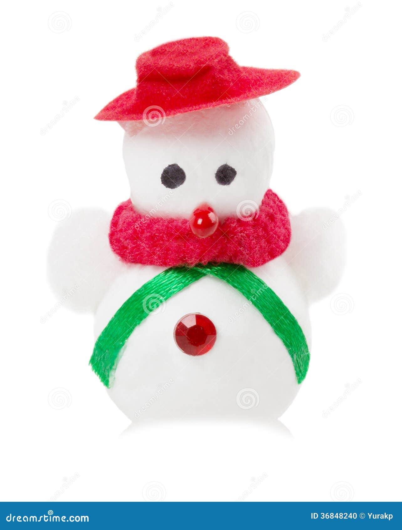 Snowman Isolated on White Background Stock Photo - Image of snow ...