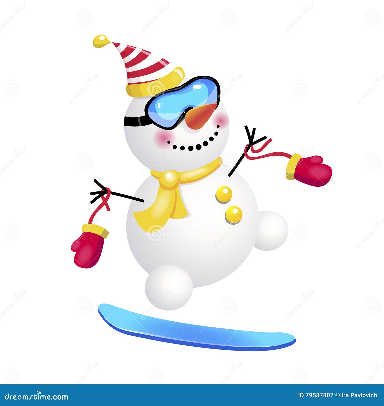 Snowman stock illustration. Illustration of skiing, outline - 79587807