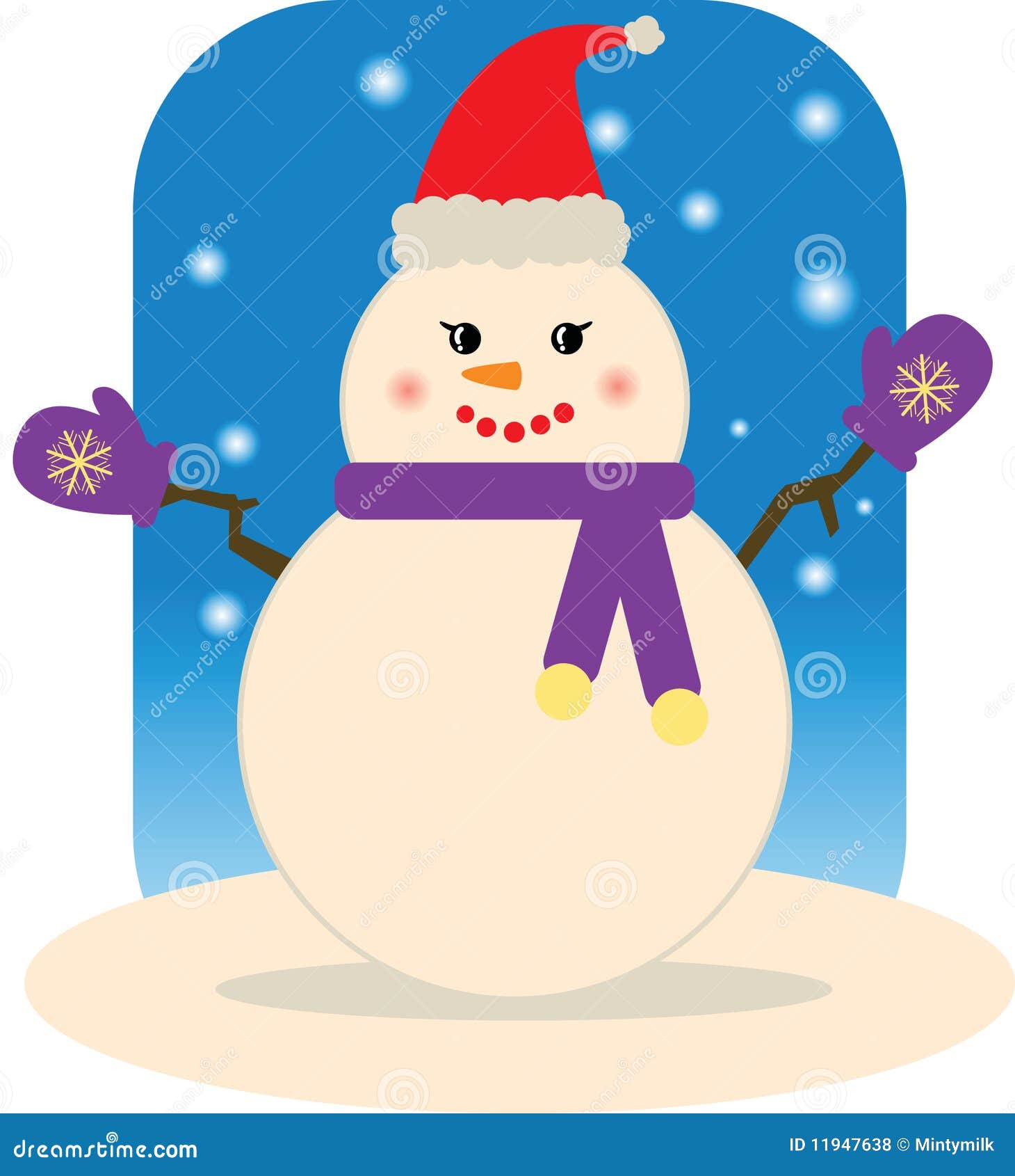 Snowman (Lady) stock illustration. Illustration of outdoor - 11947638