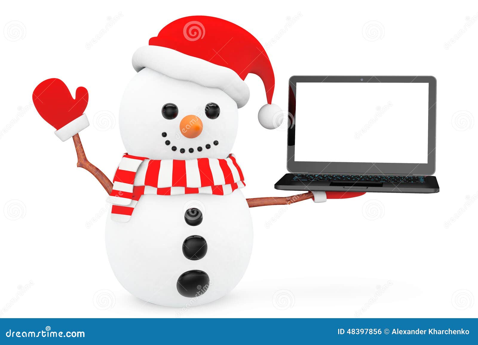 Snowman Laptop Computer Royalty-Free Illustration | CartoonDealer.com ...