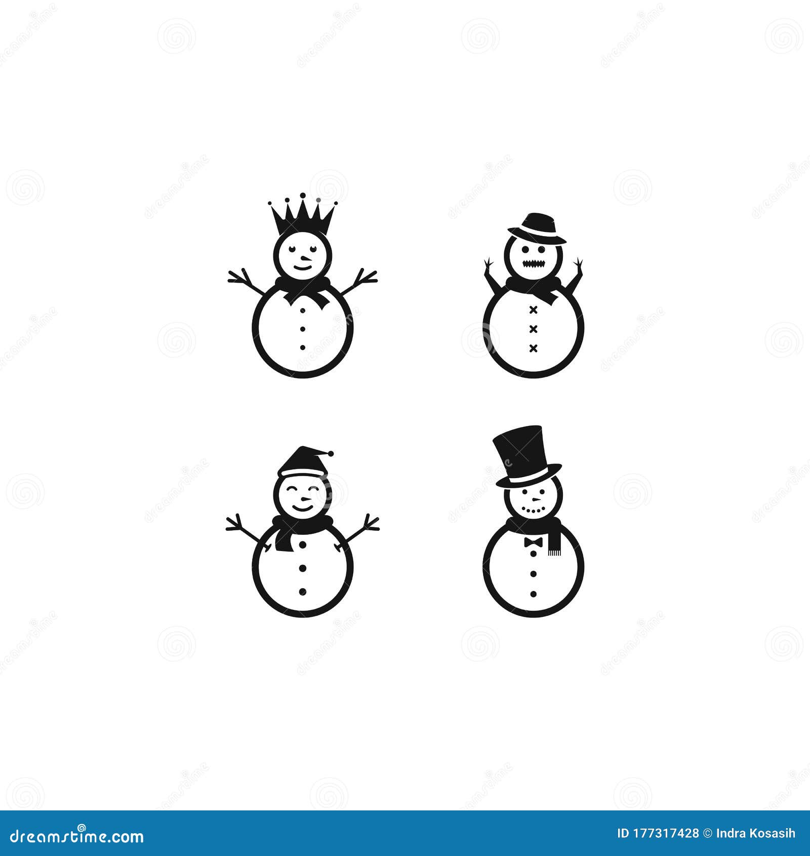 Snowman Logo Vector Icon Template Stock Vector - Illustration of ...