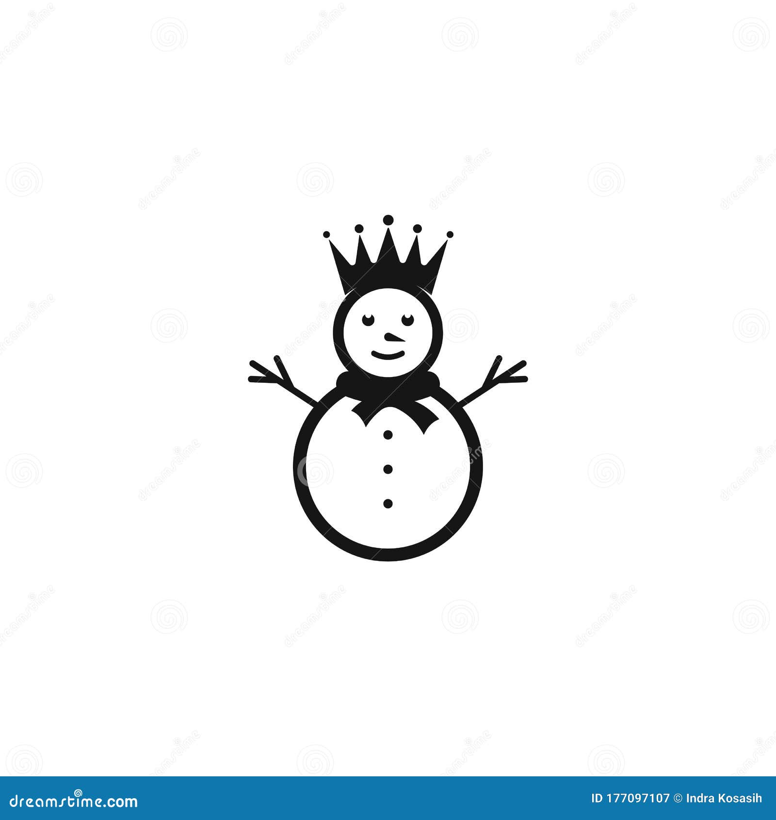 Snowman Logo Vector Icon Template Stock Vector - Illustration of season ...