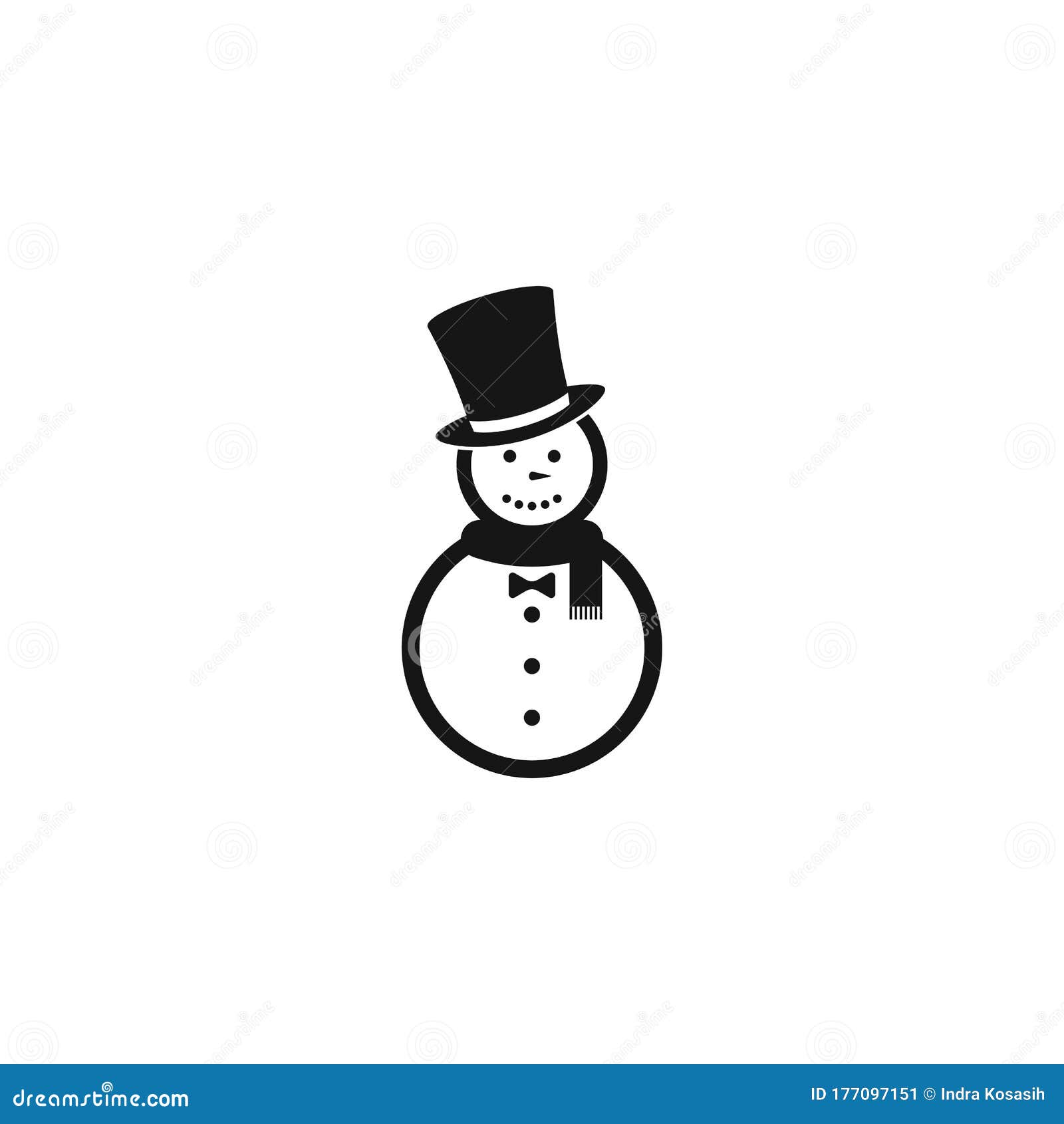 Snowman Logo Vector Icon Template Stock Vector - Illustration of year ...