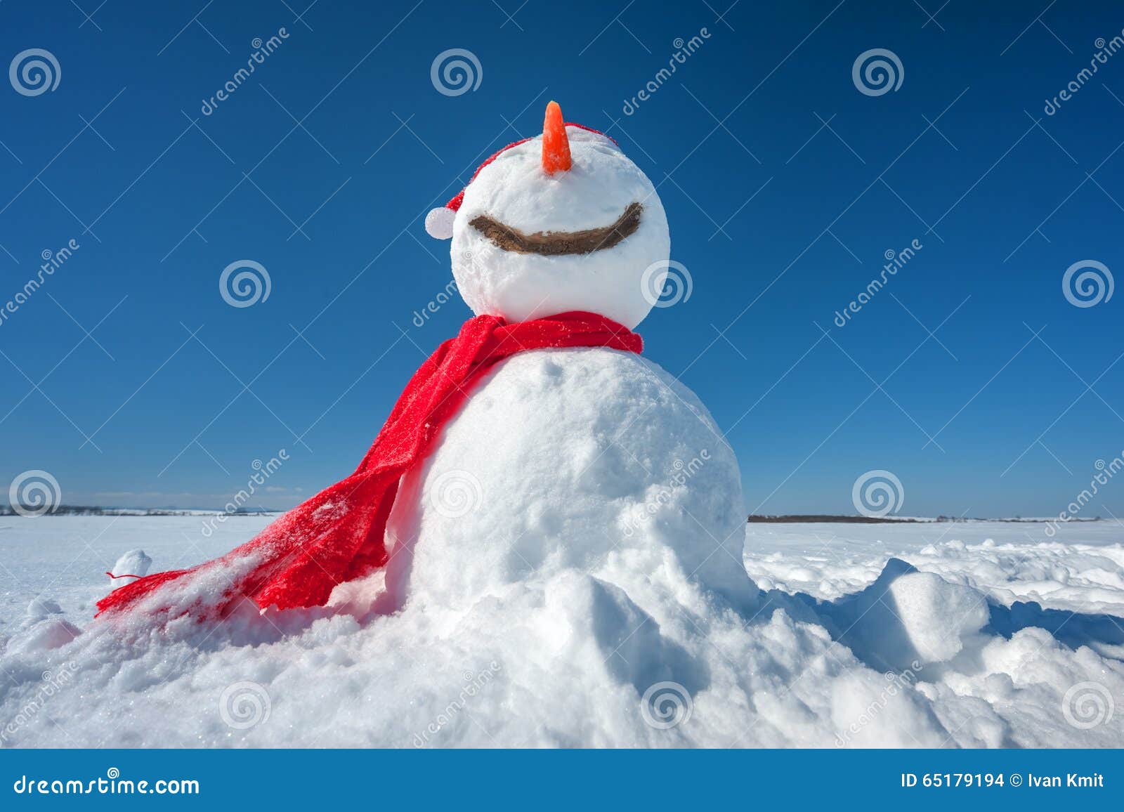 Snowman stock photo. Image of black, season, button, happiness - 65179194