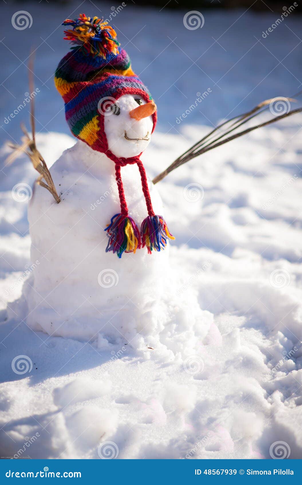 Snowman stock image. Image of flakes, christmas, white - 48567939