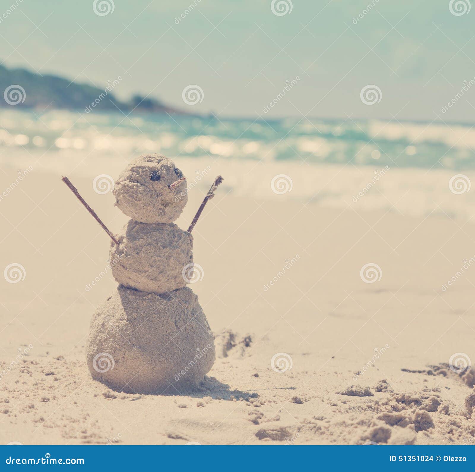 Snowman Made Out Of Sand Royalty-Free Stock Photography | CartoonDealer ...