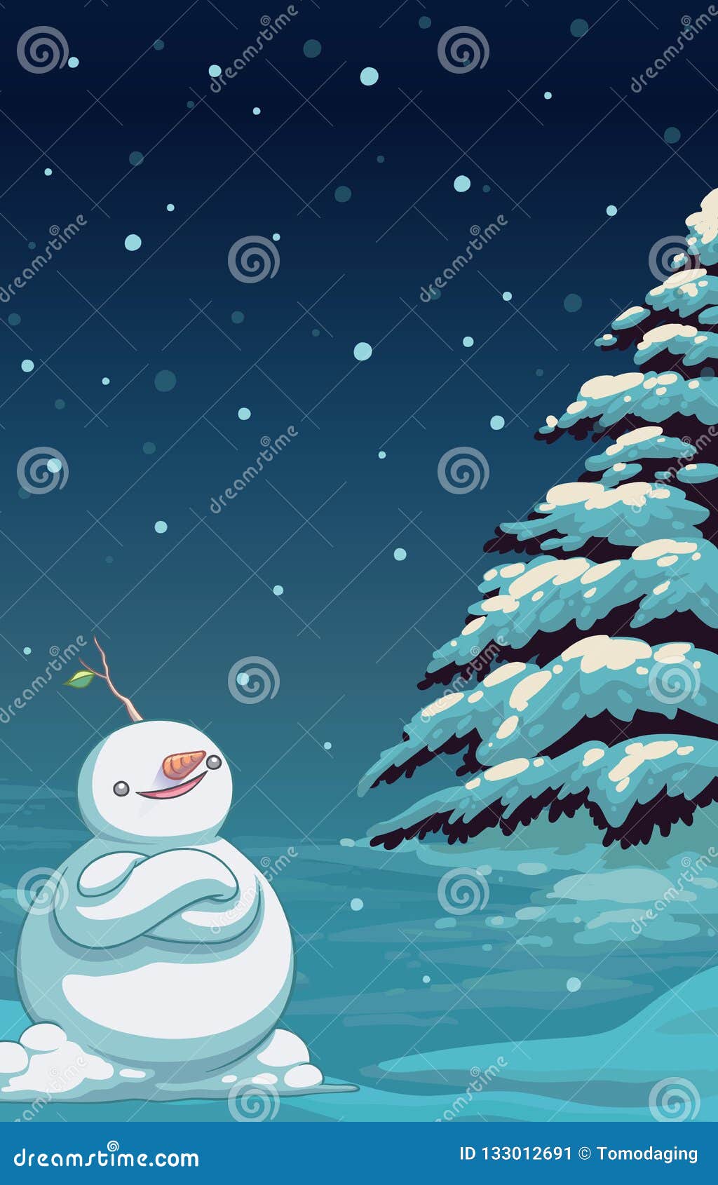 Snowman Monster Cute Character Design Stock Vector - Illustration of ...