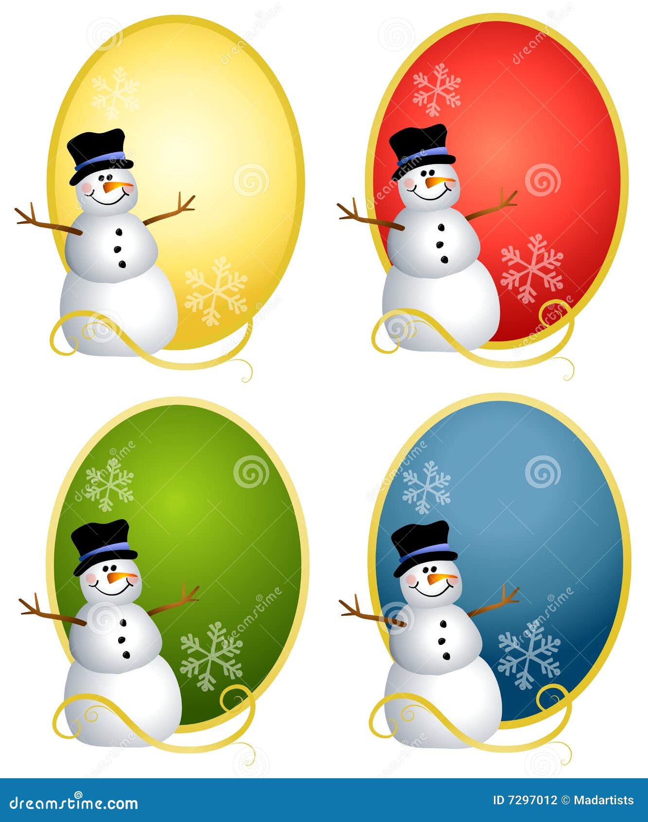 Snowman Oval Logos stock illustration. Illustration of illustrated ...
