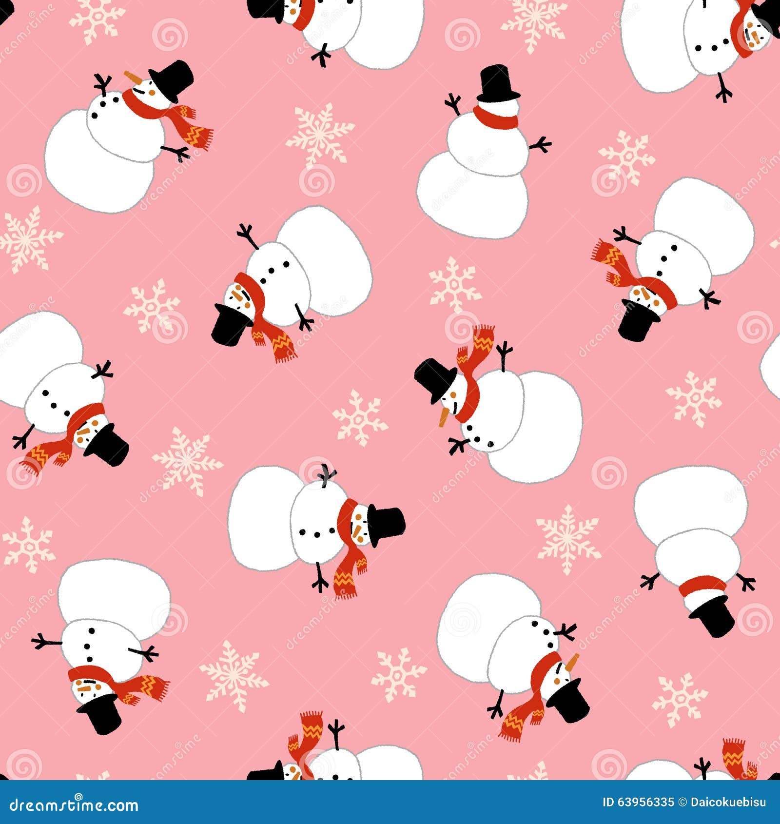 Snowman pattern stock illustration. Illustration of consecutively ...