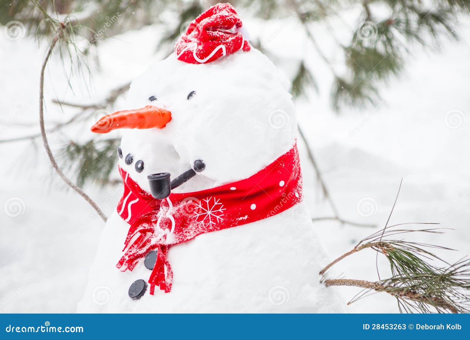 Snowman with a Pipe stock image. Image of outdoors, frost - 28453263