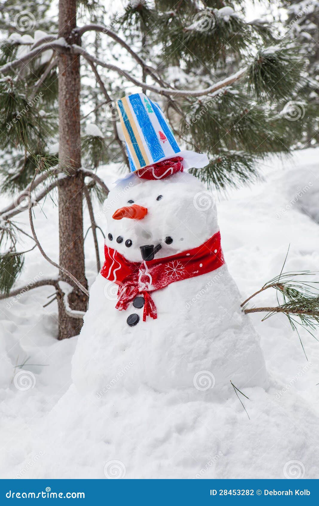 Snowman with a Pipe stock photo. Image of frozen, christmas - 28453282