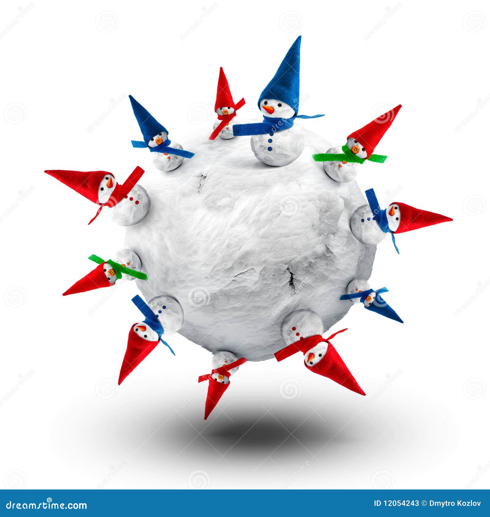 Snowman planet stock illustration. Illustration of business - 12054243