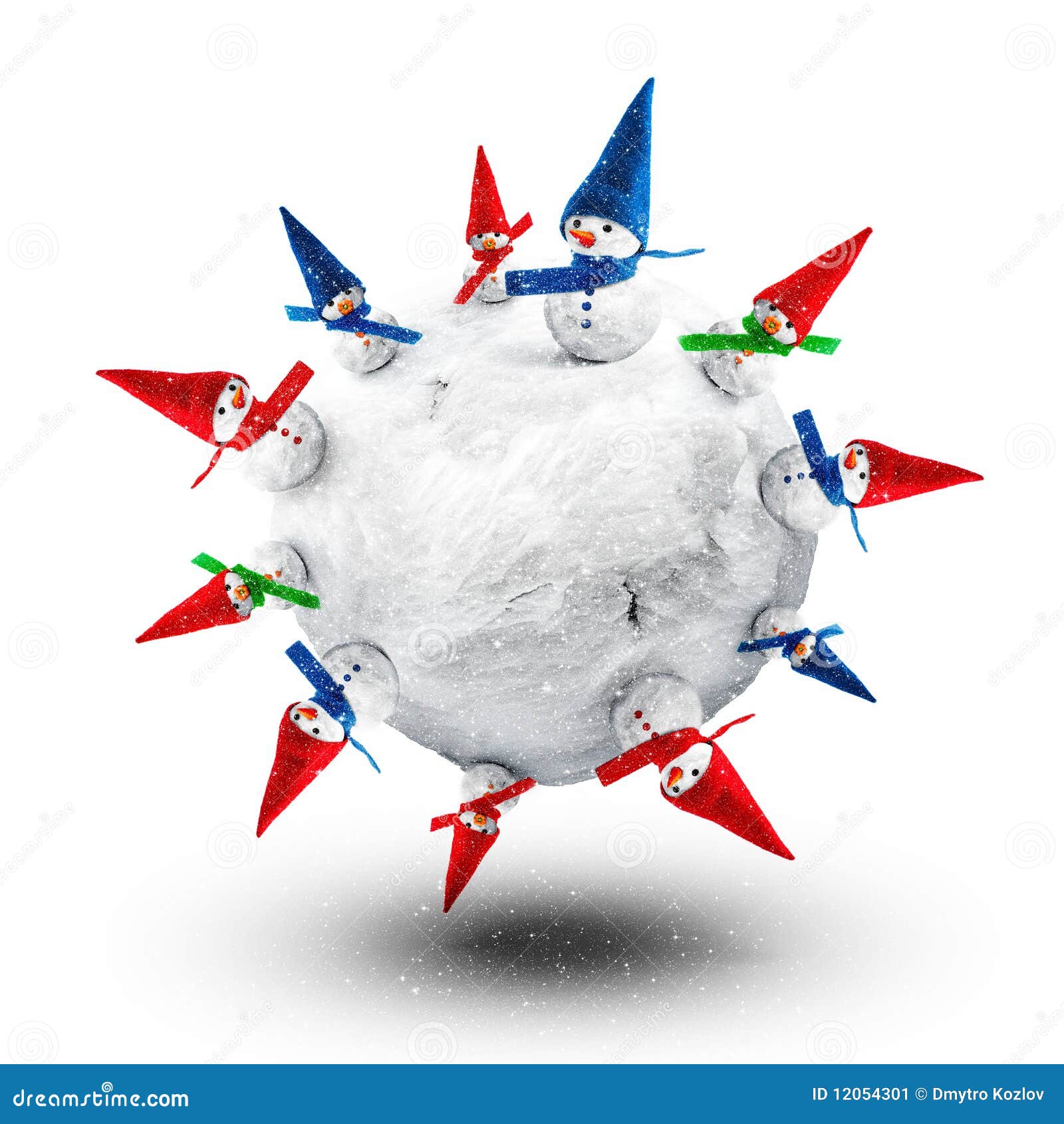 Snowman planet stock illustration. Illustration of button - 12054301