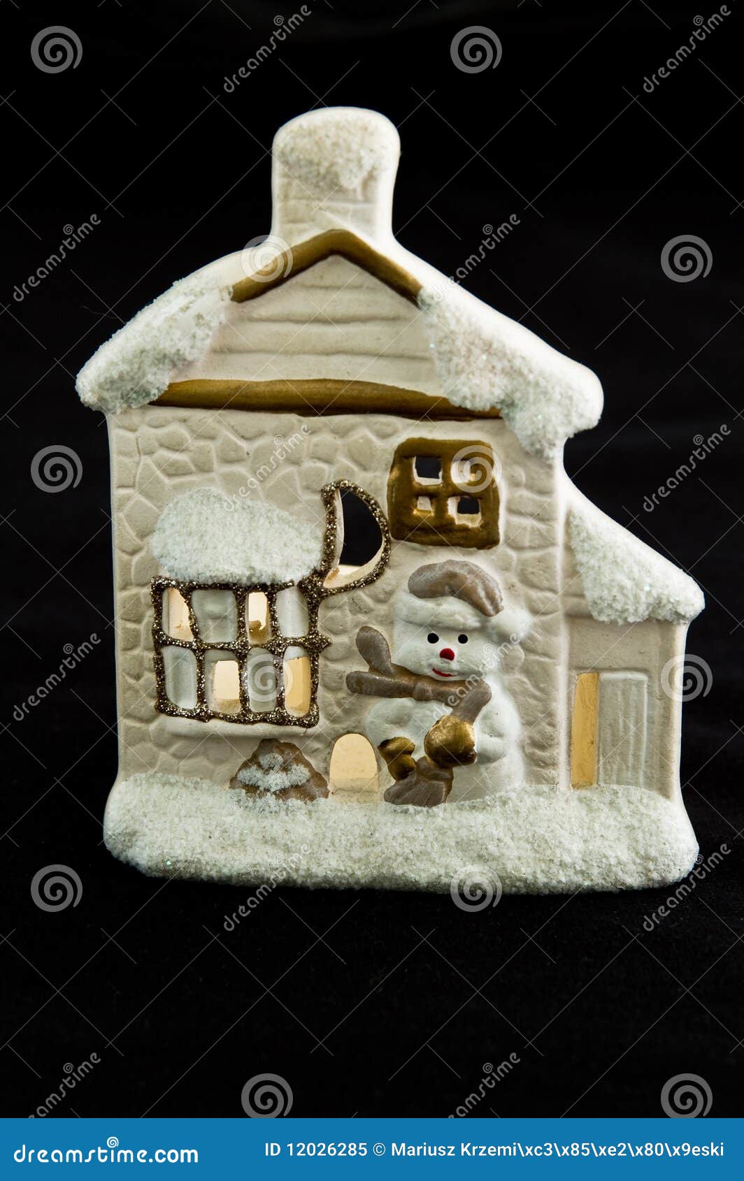 Snowman s house stock image. Image of white, house, statuate - 12026285