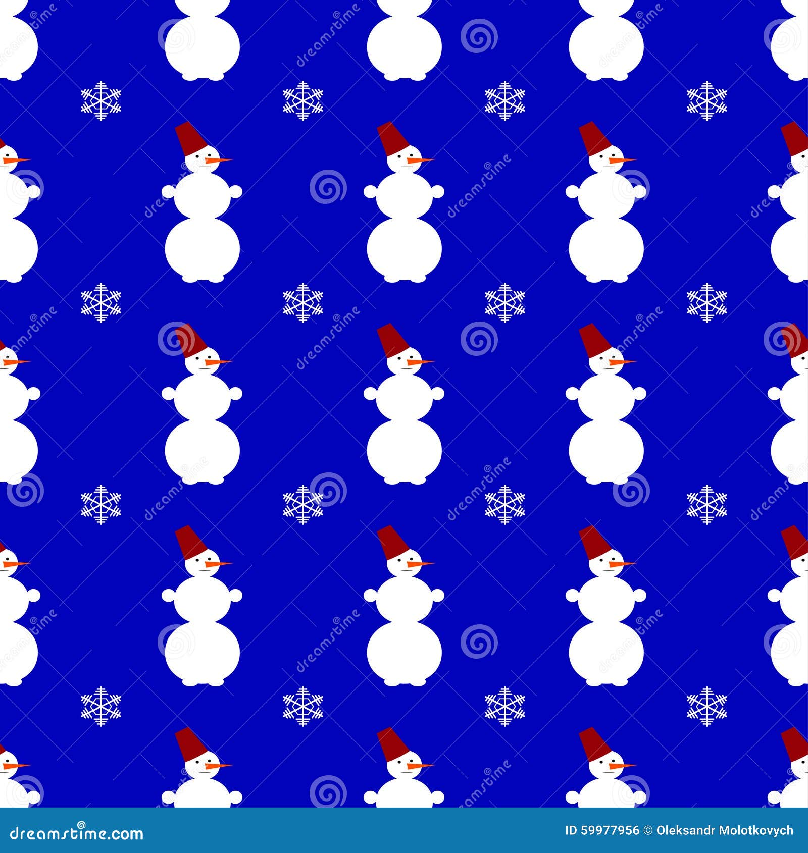 Snowman Seamless Pattern Background Stock Vector - Illustration of ...
