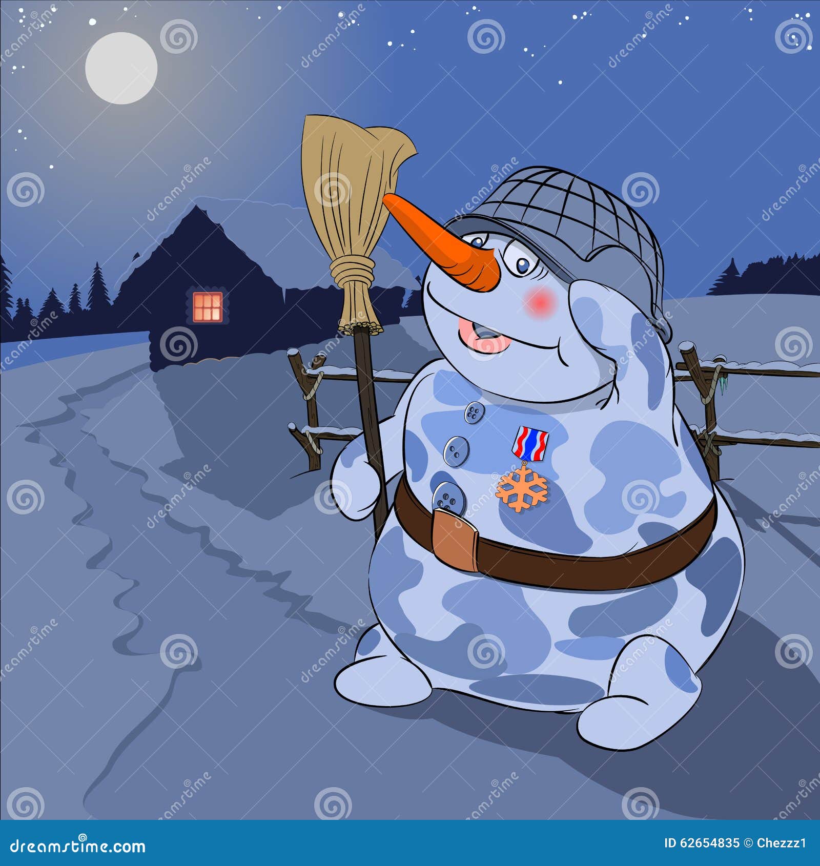 Snowman Security Guard Stock Illustrations – 5 Snowman Security Guard ...