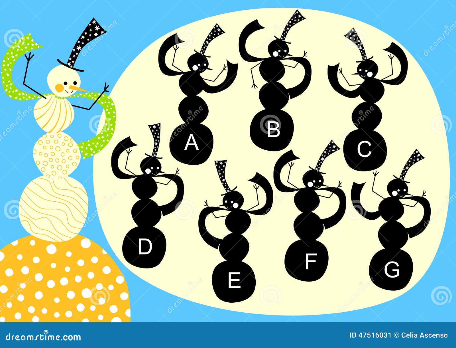 Circle Differences Educational Game For Preschool Children Picture ...