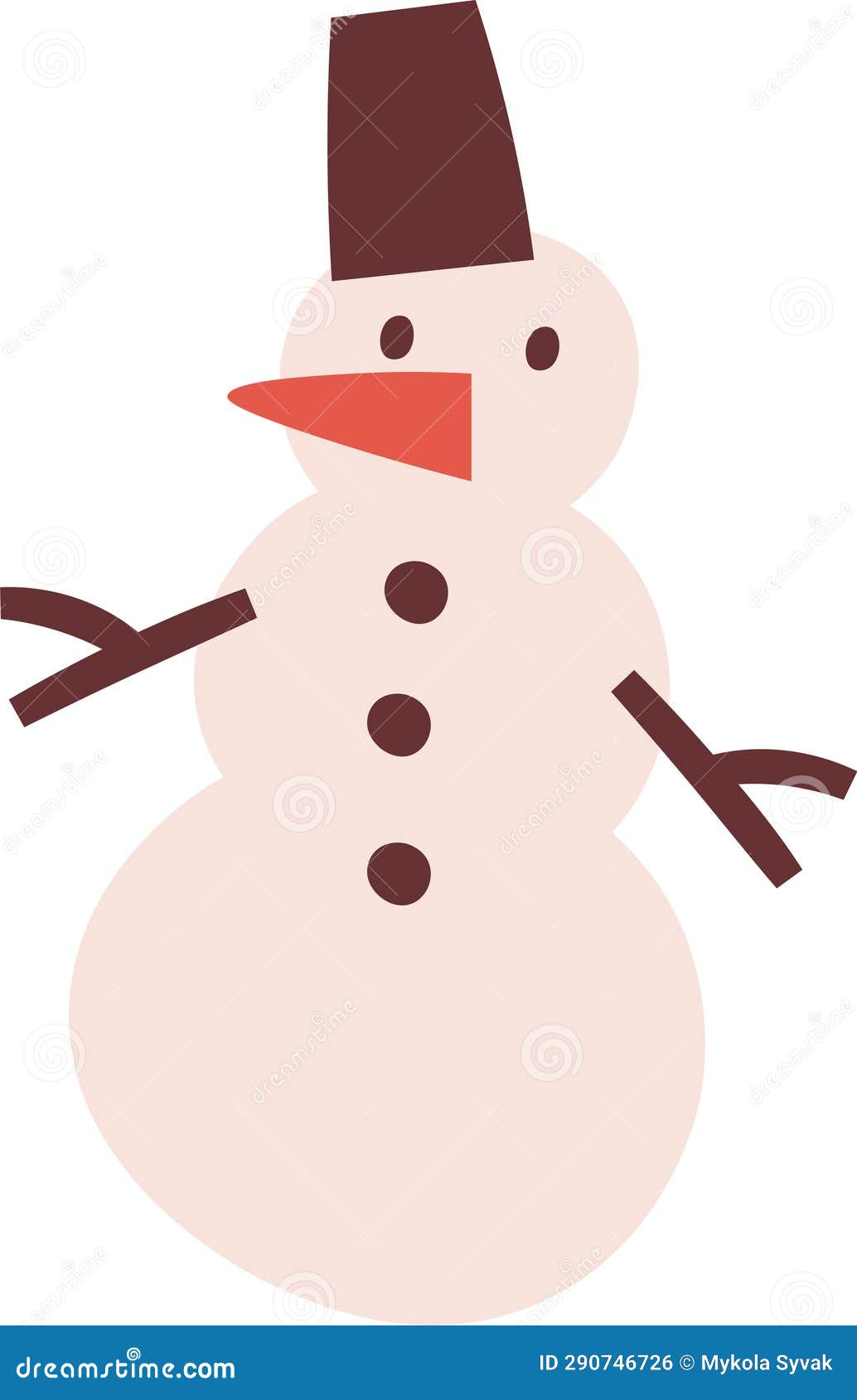 Snowman Snow Creature stock vector. Illustration of cute - 290746726