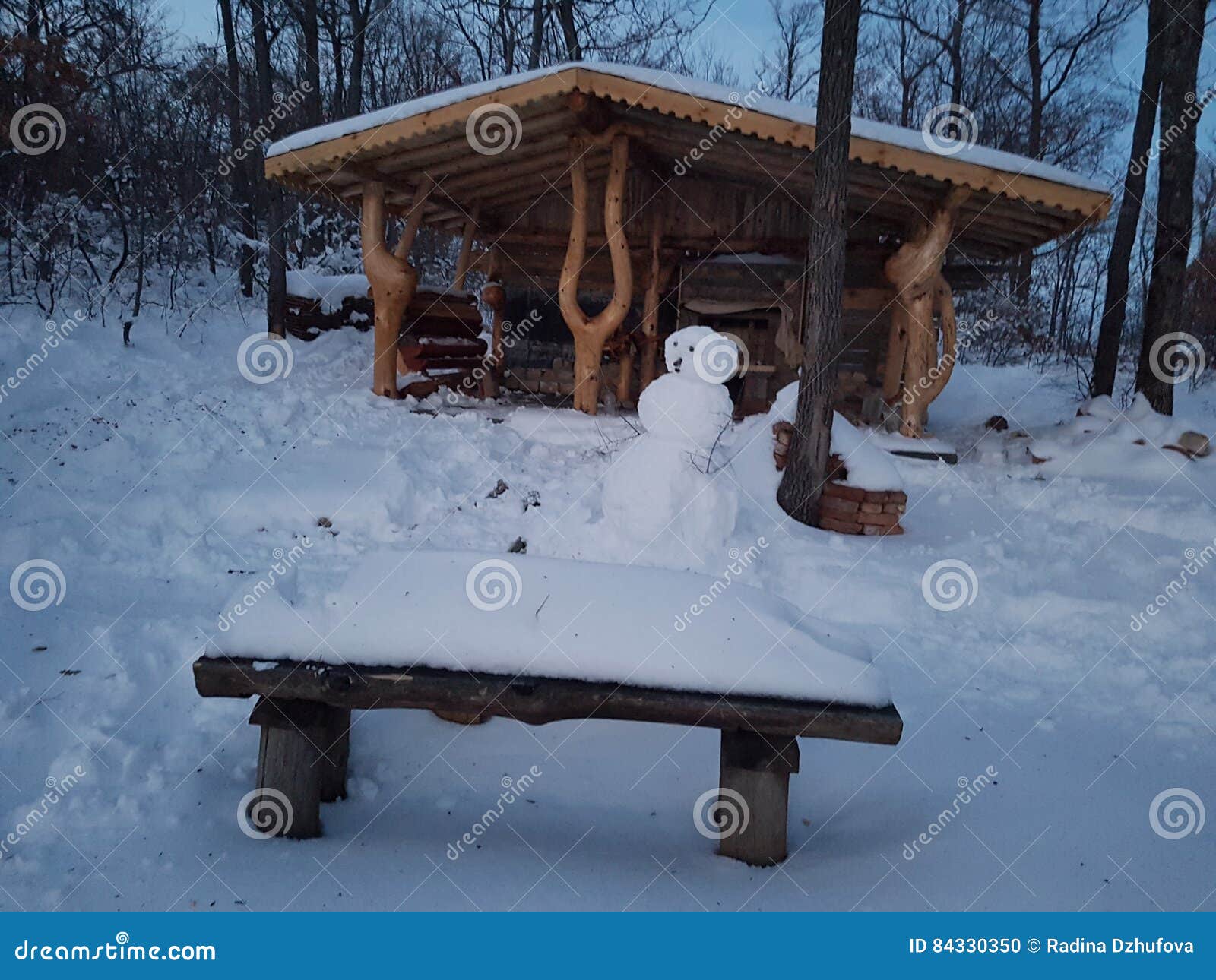Snowman stock photo. Image of nature, snowman, snow, mountain - 84330350