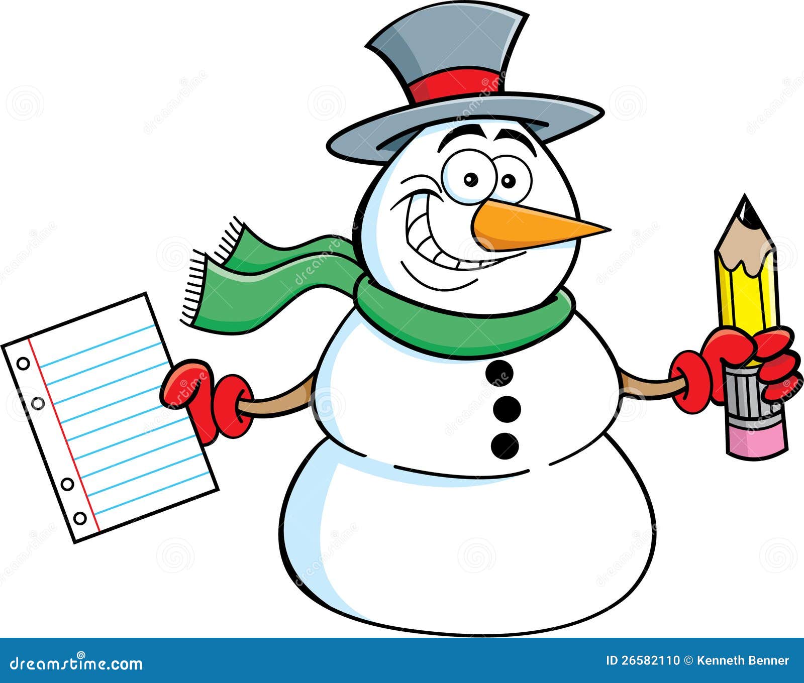 Snowman Student stock vector. Illustration of snowman - 26582110