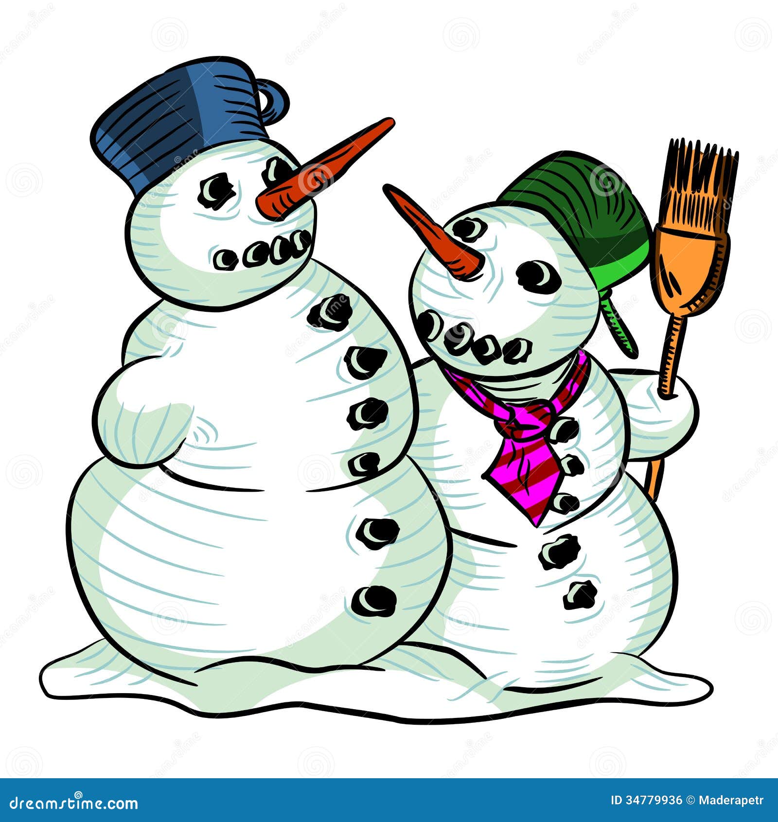Snowman stock illustration. Illustration of face, snowflake - 34779936