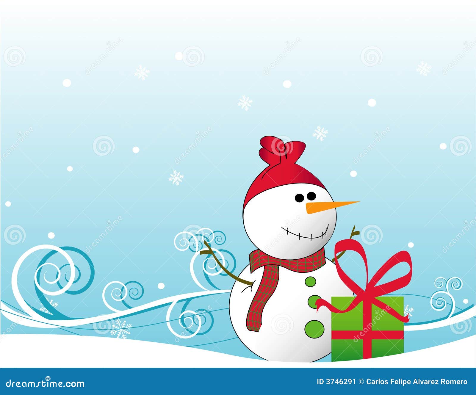 Snowman vector stock vector. Illustration of decoration - 3746291