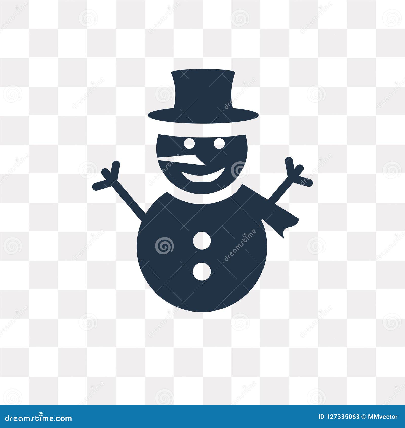Snowman Vector Icon Isolated on Transparent Background, Snowman Stock ...