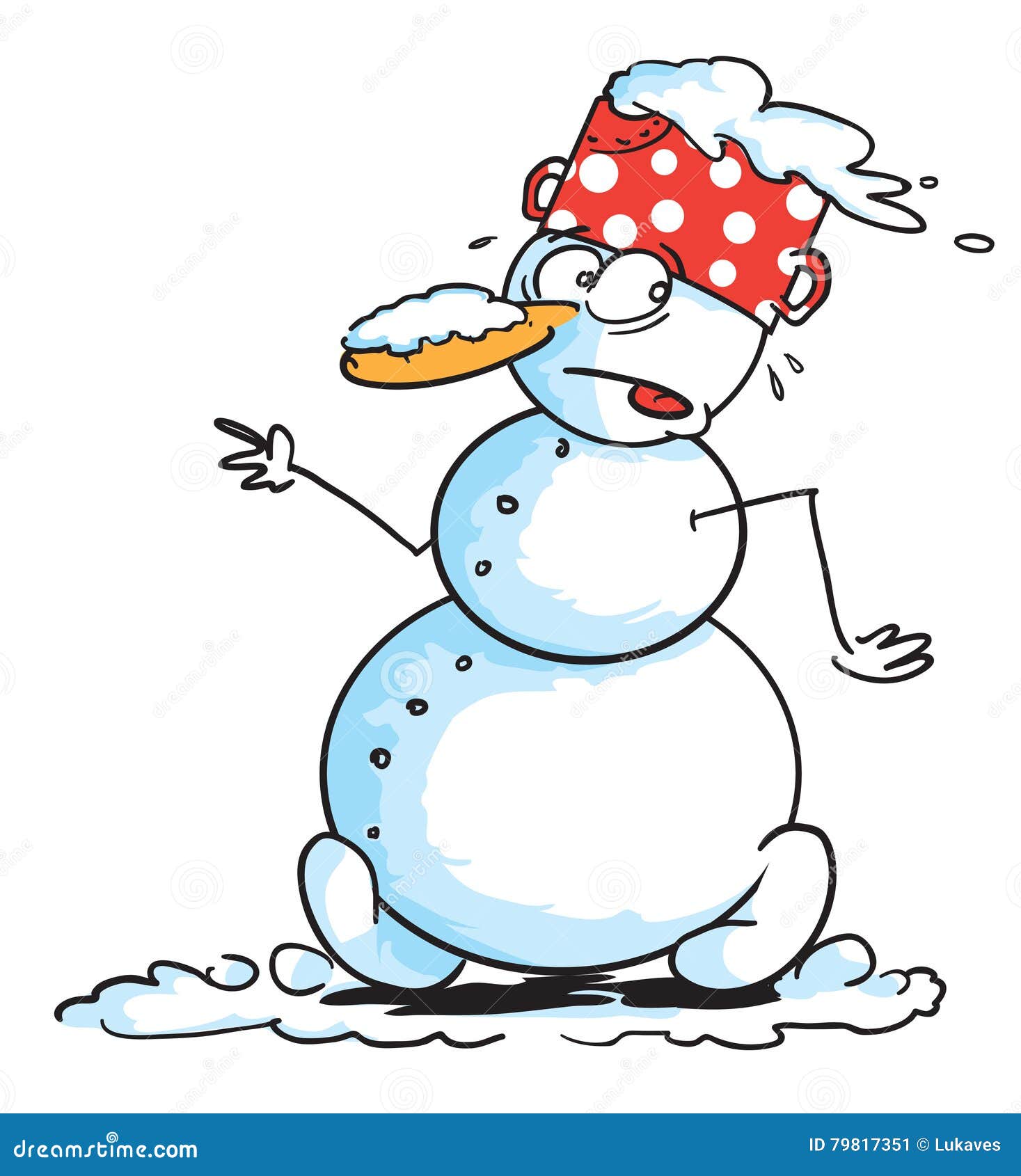 Snowman walking stock vector. Illustration of sneak, christmas - 79817351