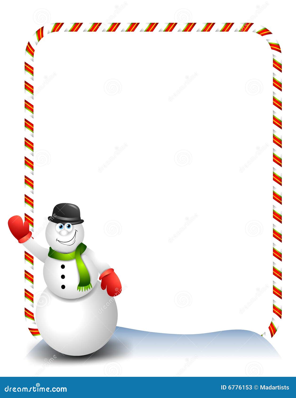 Snowman Waving Cartoon 2 stock illustration. Illustration of white ...