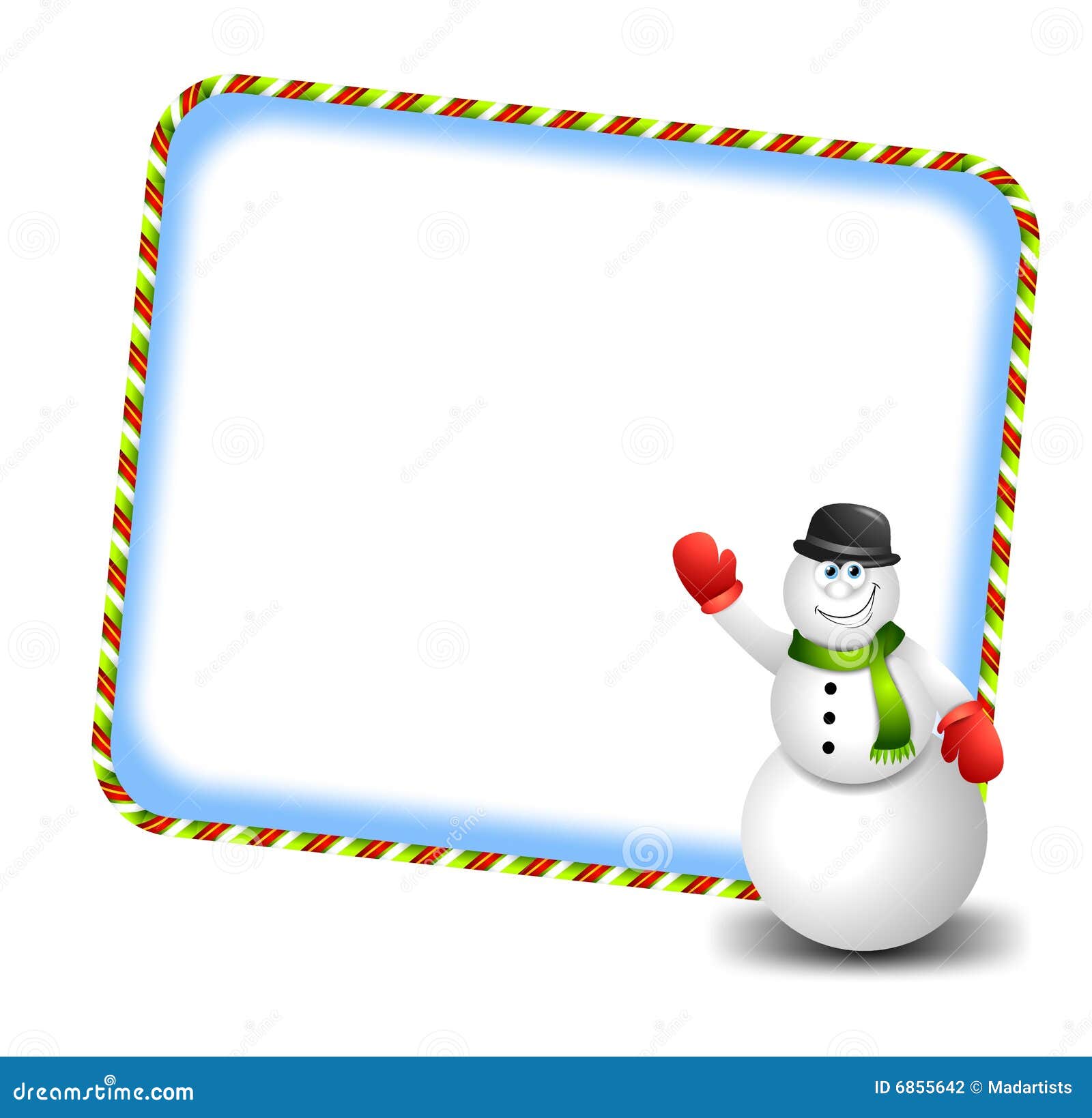 Snowman Waving Cartoon 3 stock illustration. Illustration of xmas - 6855642
