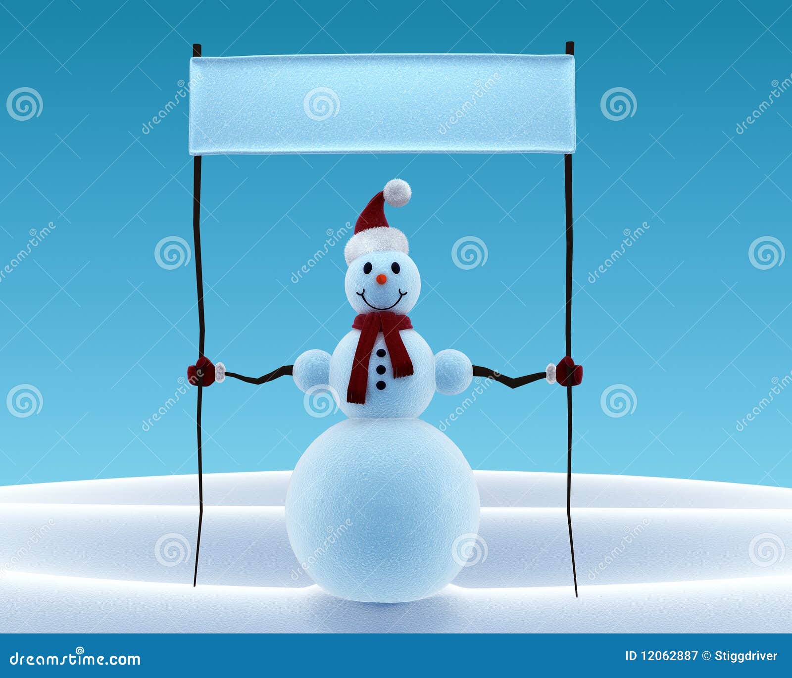 Snowman which banner stock illustration. Illustration of design - 12062887