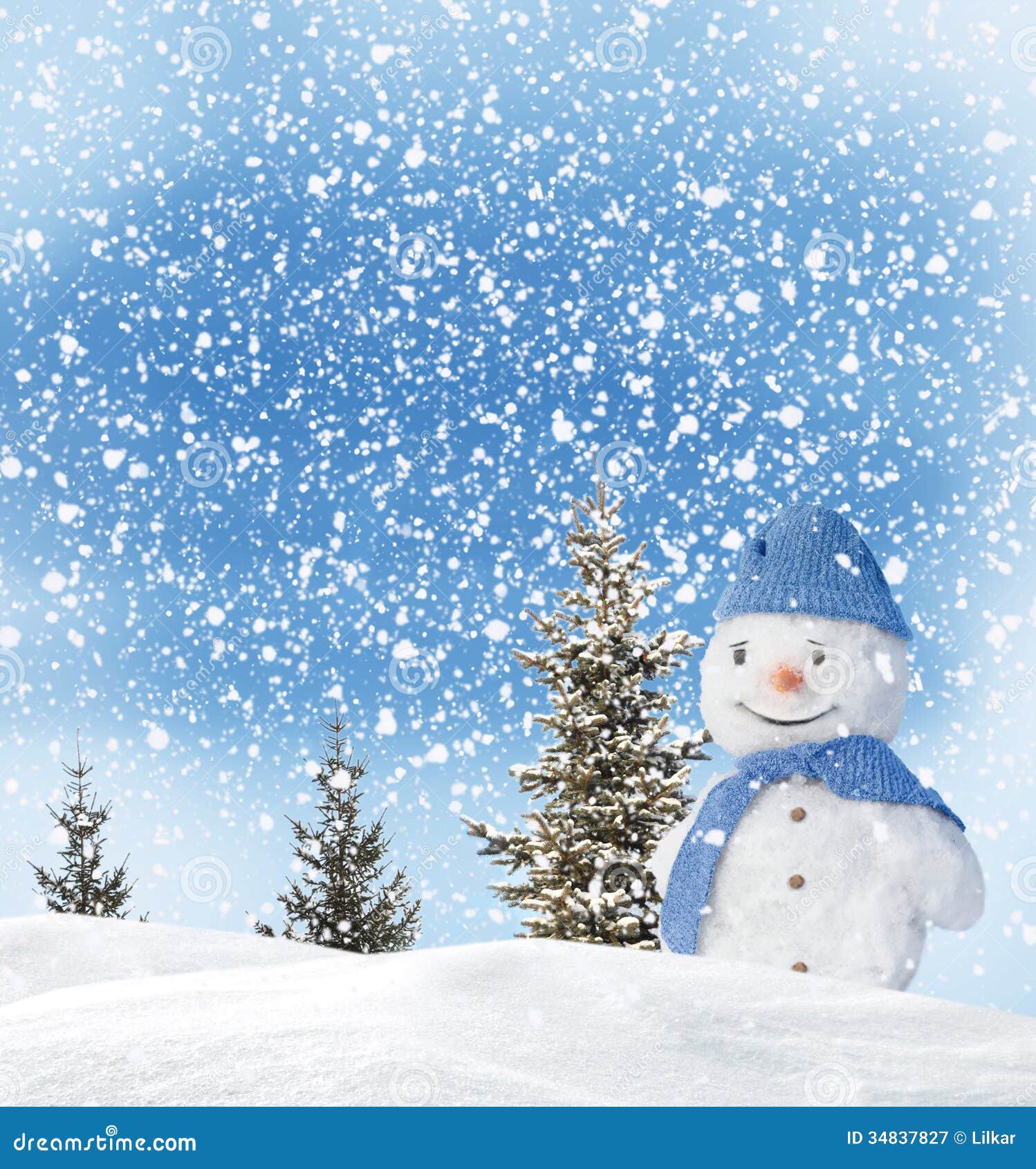 Snowman stock image. Image of season, copy, frost, silence - 34837827
