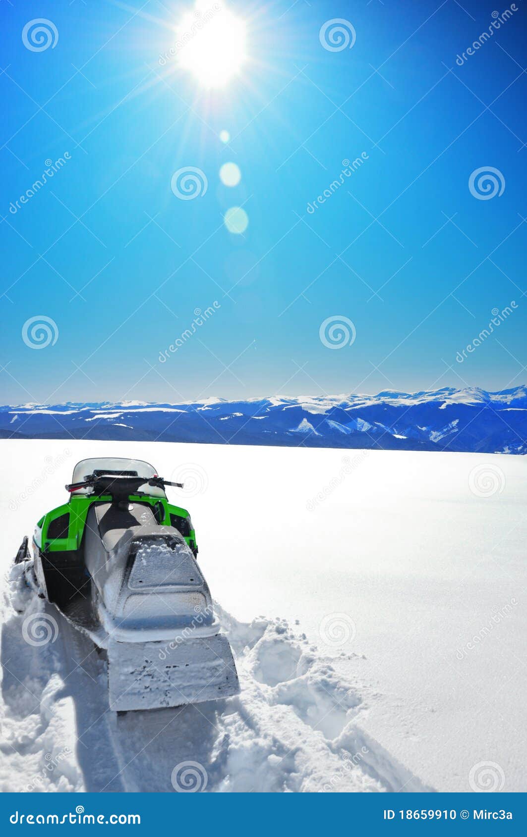 Snowmobile stock photo. Image of mobile, sunny, snowmobiler - 18659910