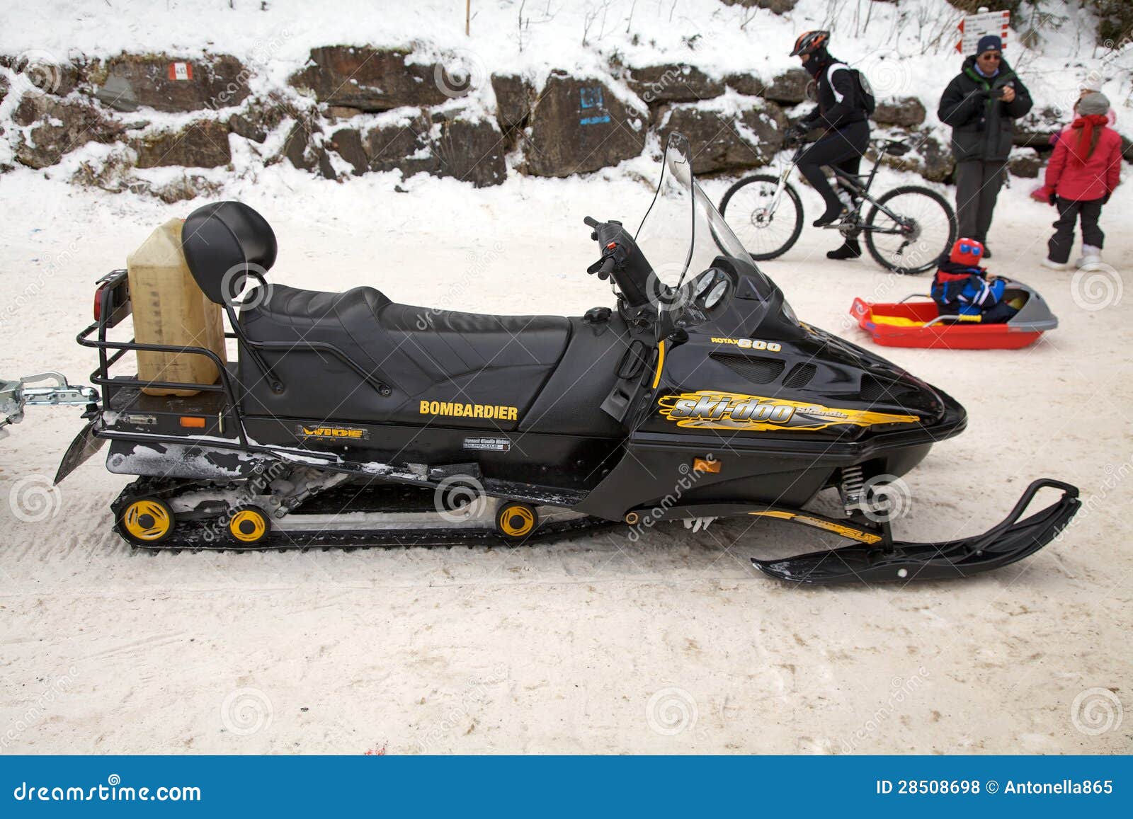 Snowmobile editorial stock photo. Image of tourism, outdoor - 28508698
